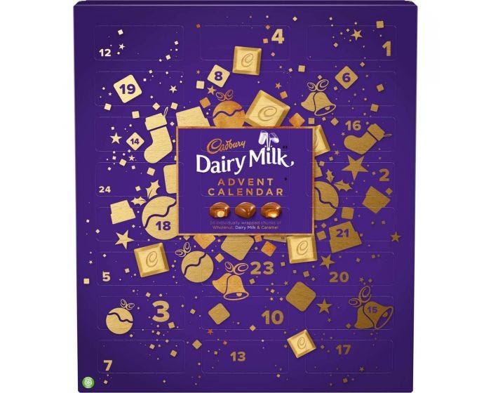Cadbury Gifts : CADBURY DAIRY MILK CHUNK ADVENT CALENDAR 258G ...